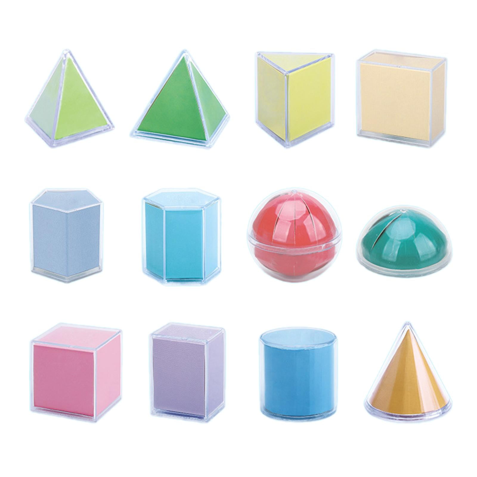 Kuntesetty 12 Pieces Geometric Shapes Pattern Blocks Manipulatives ...