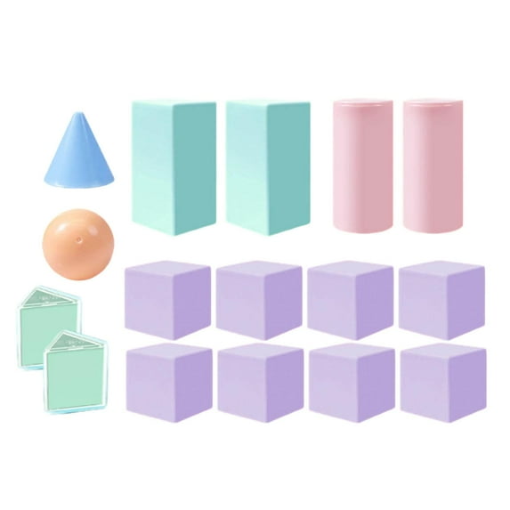Kuntesetty 16Pcs 3D Shapes Geometric Solids Back to School Supplies ...