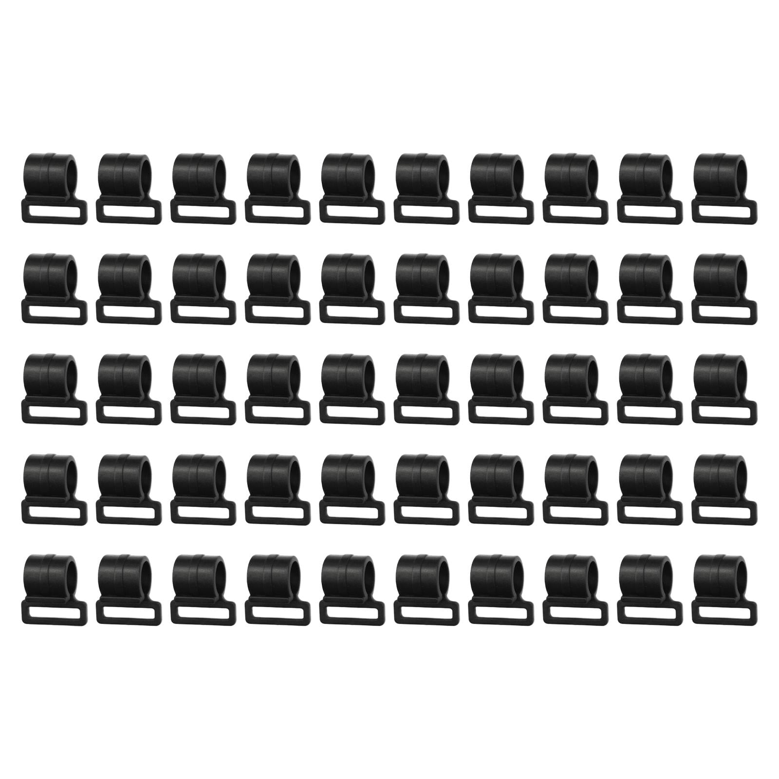 Kuntesetty 50 Pieces Tent Pole Clips Sturdy Cord Hanging Hook for ...