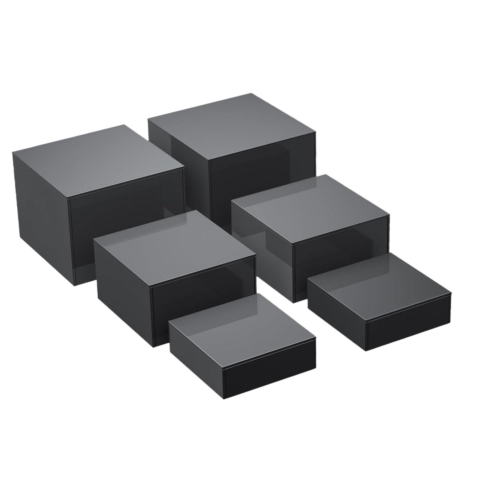 Kuntesetty 6 Pieces Acrylic Display Stands Food Riser Cube Display ...