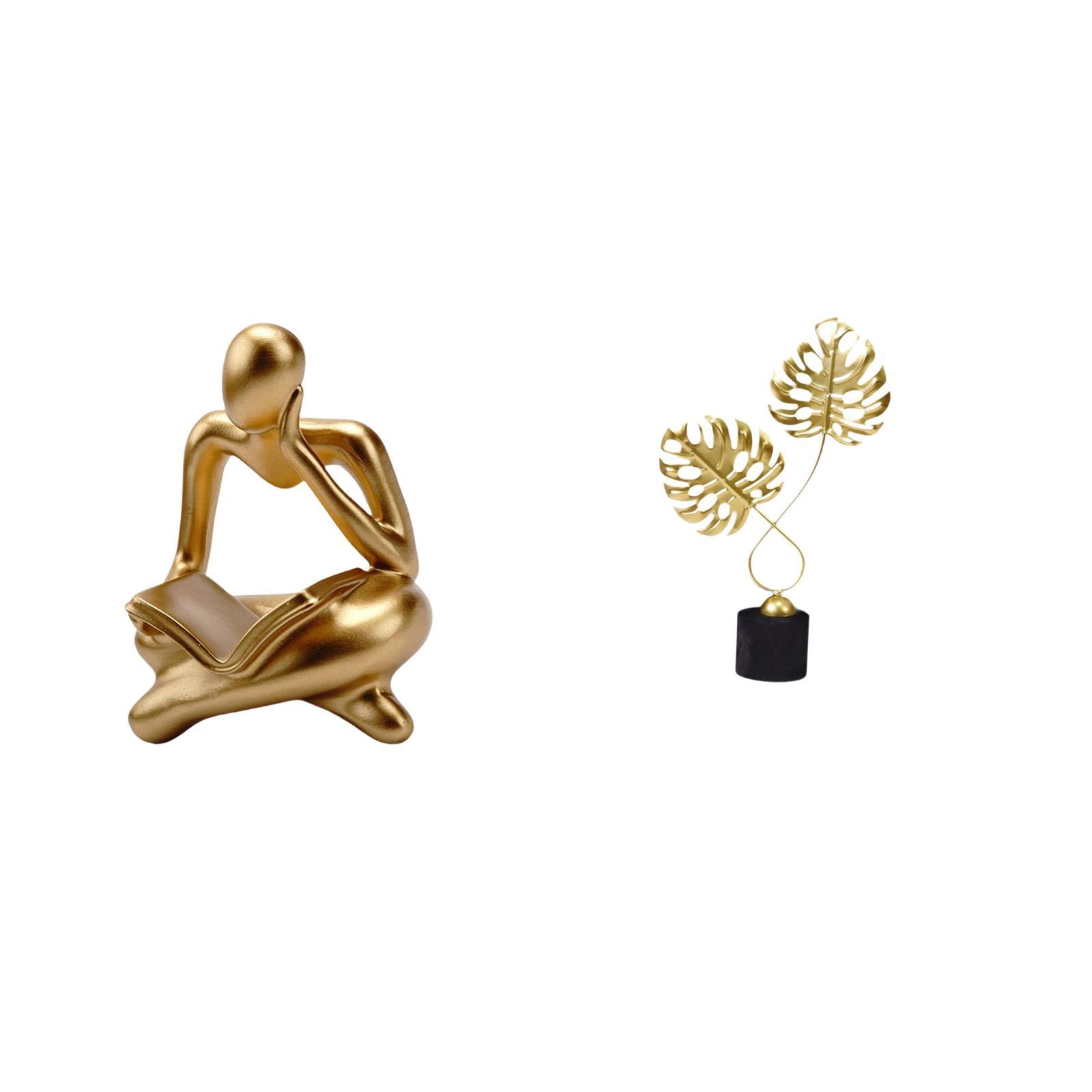 Kuntesetty Abstract Leaf Thinker Iron Figurine Statue Decoration ...