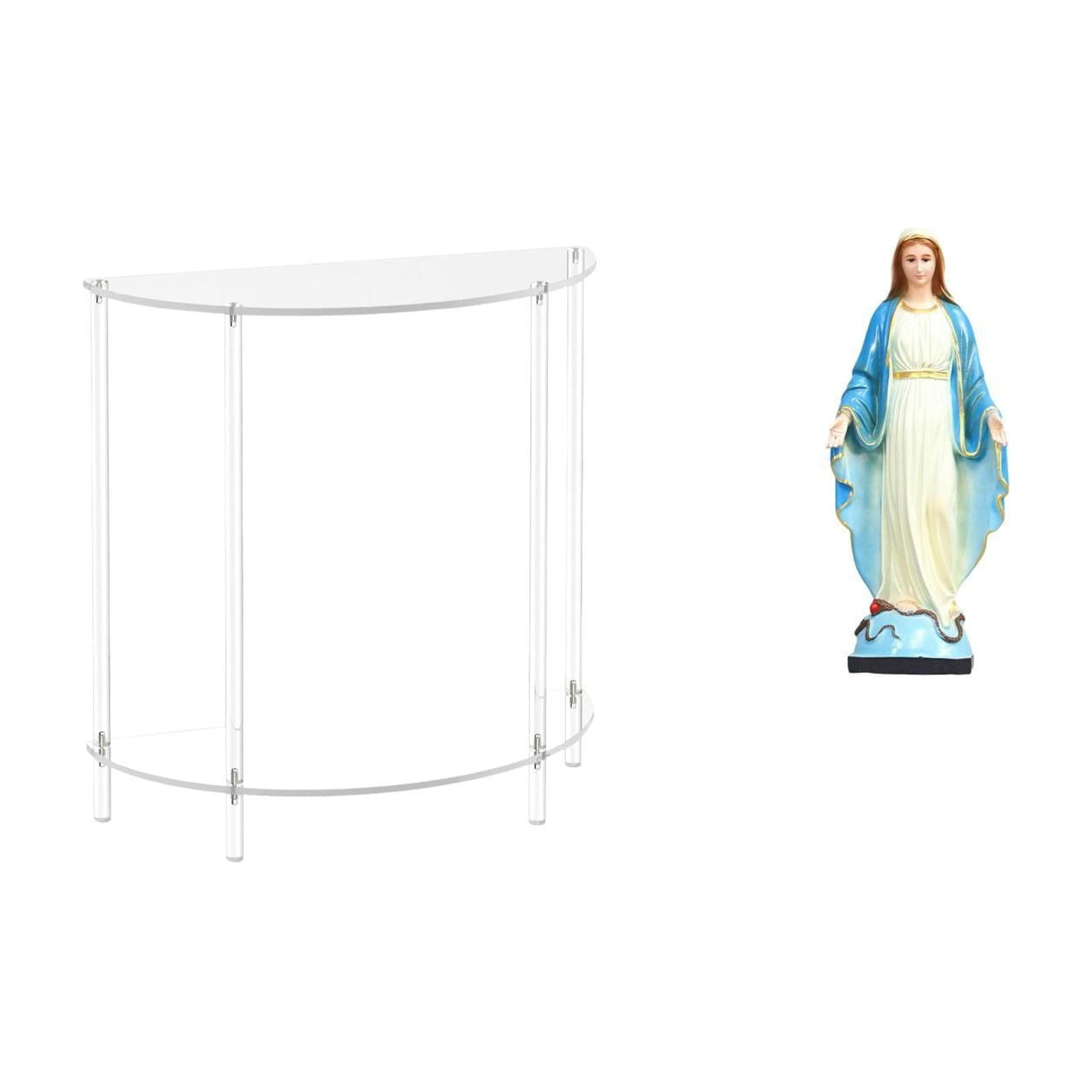 Kuntesetty Acrylic Side Table for Small Space with Lady of Figurine ...