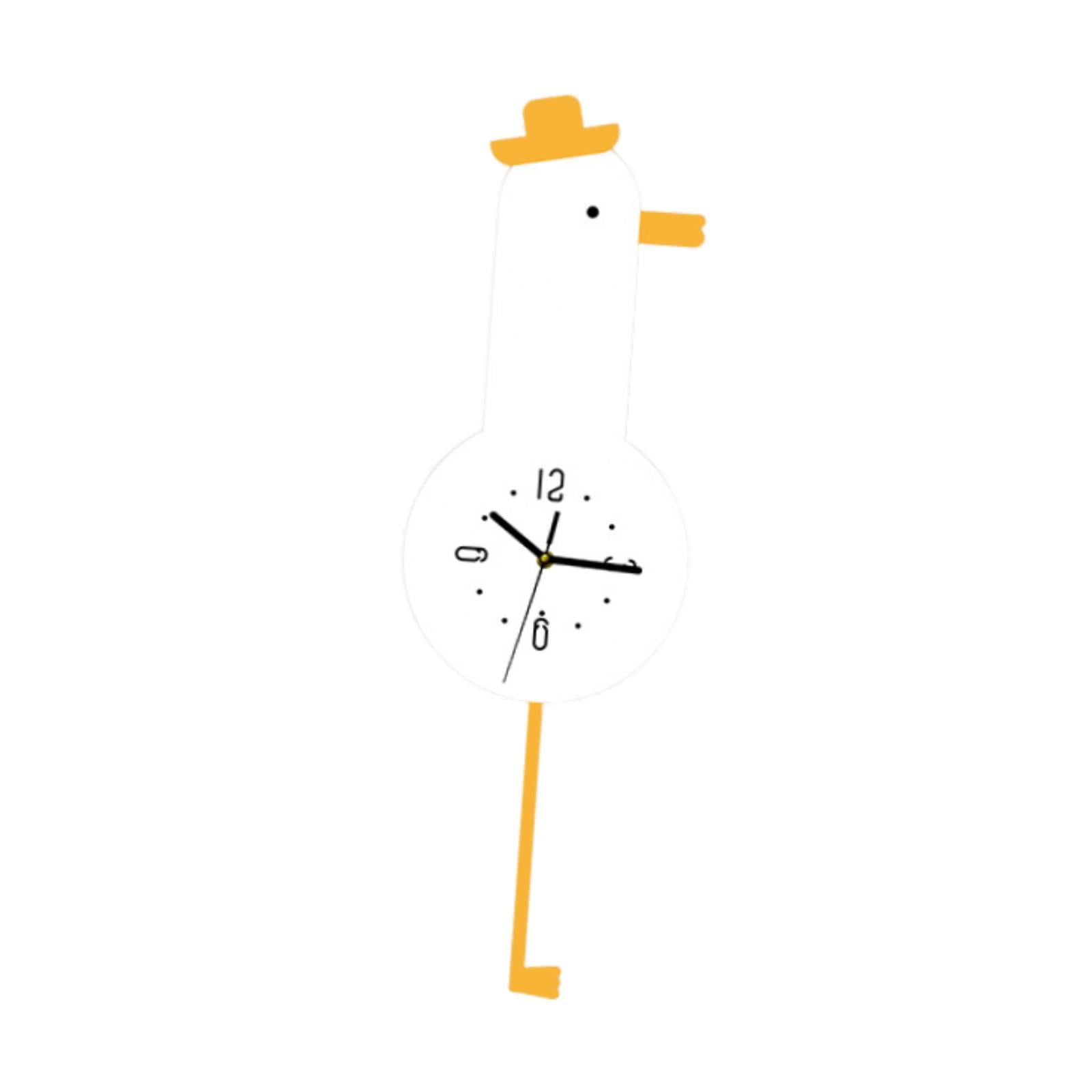 Kuntesetty Chick Wall Clock with Swing Foot Pendulum Bedroom Classroom ...