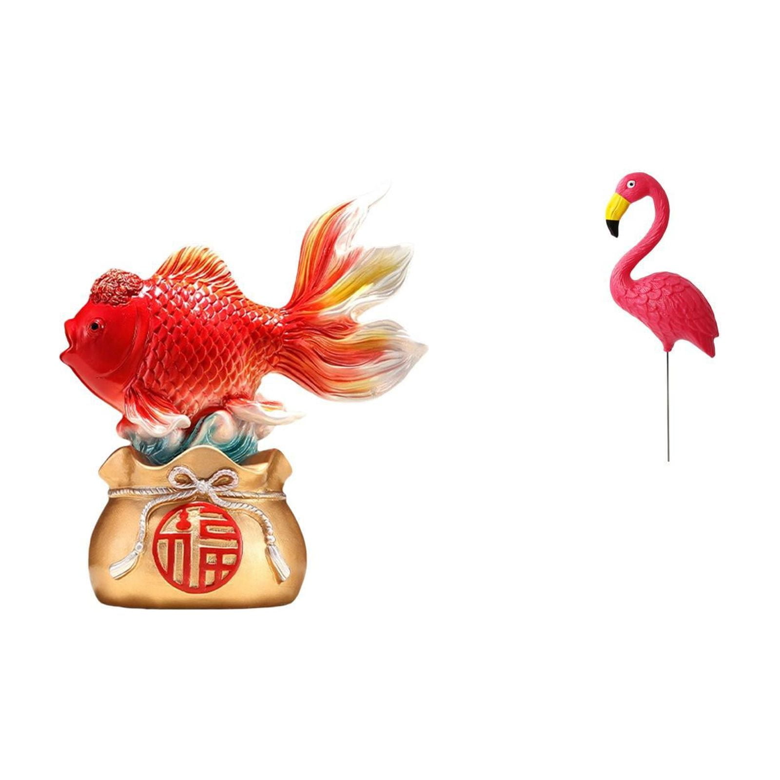 Kuntesetty Chinese Feng Shui Fish Bird Statue Desktop Decoration New ...
