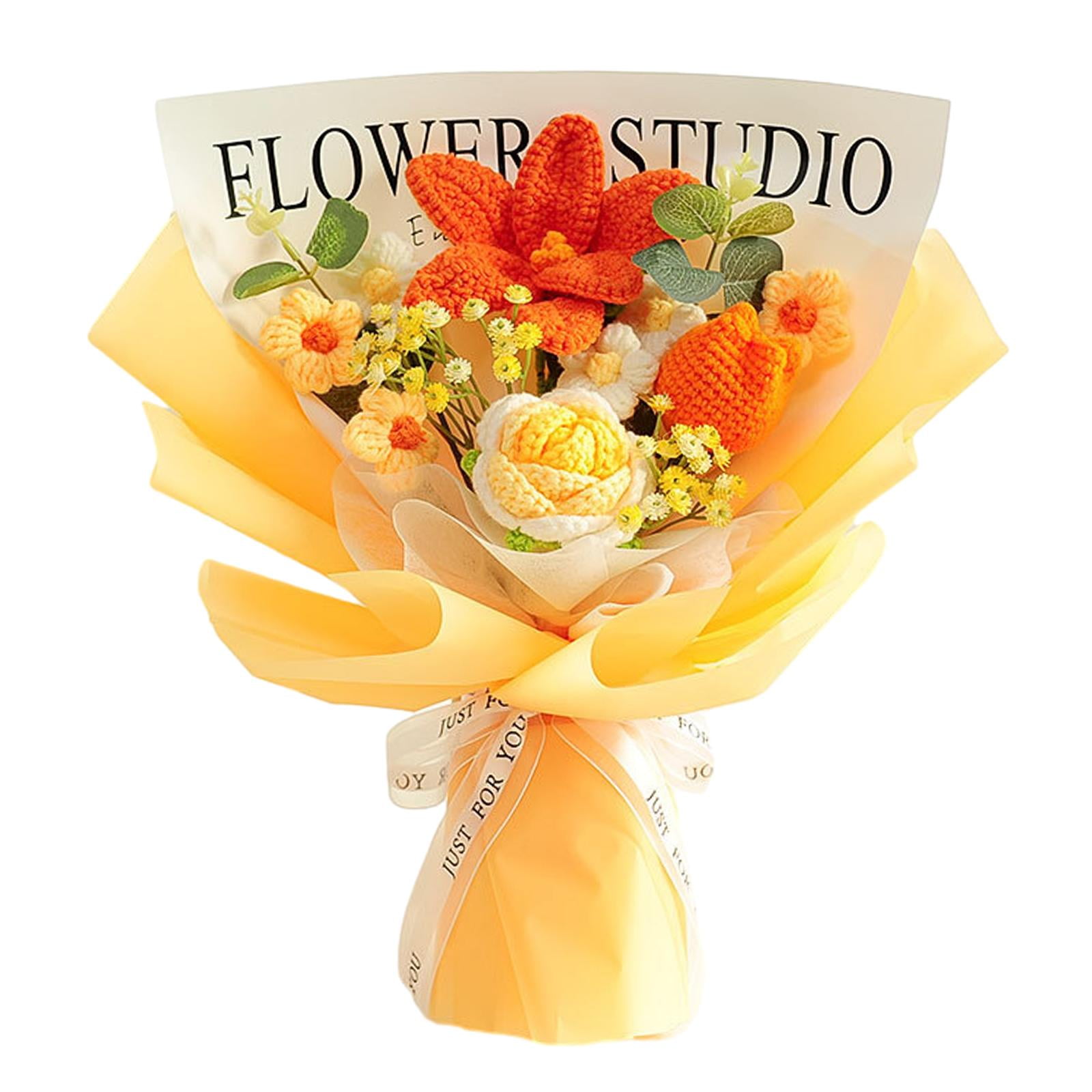 Kuntesetty Completed Crochet Flower Bouquet Crochet Rose Versatile ...