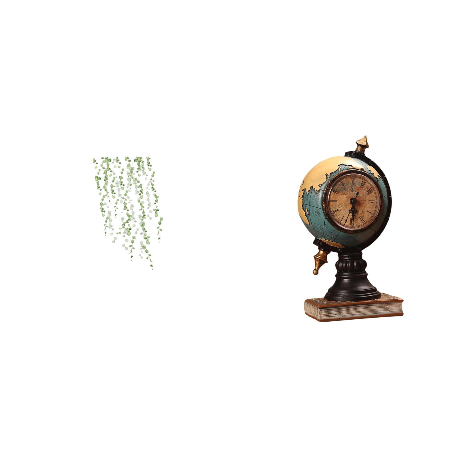 Kuntesetty Elegant Green Vines Wall Art and Modern Globe Statue Table ...