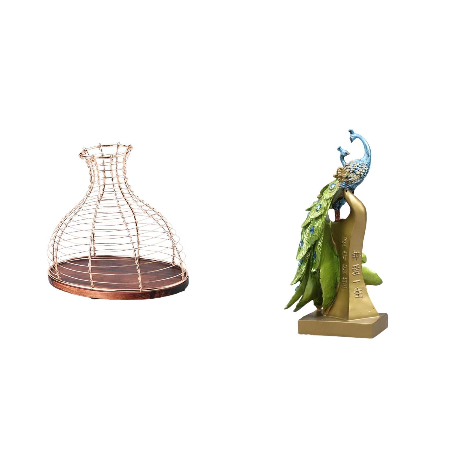 Kuntesetty Elegant Multipurpose Wine Cork Holder and Peacock Statue ...