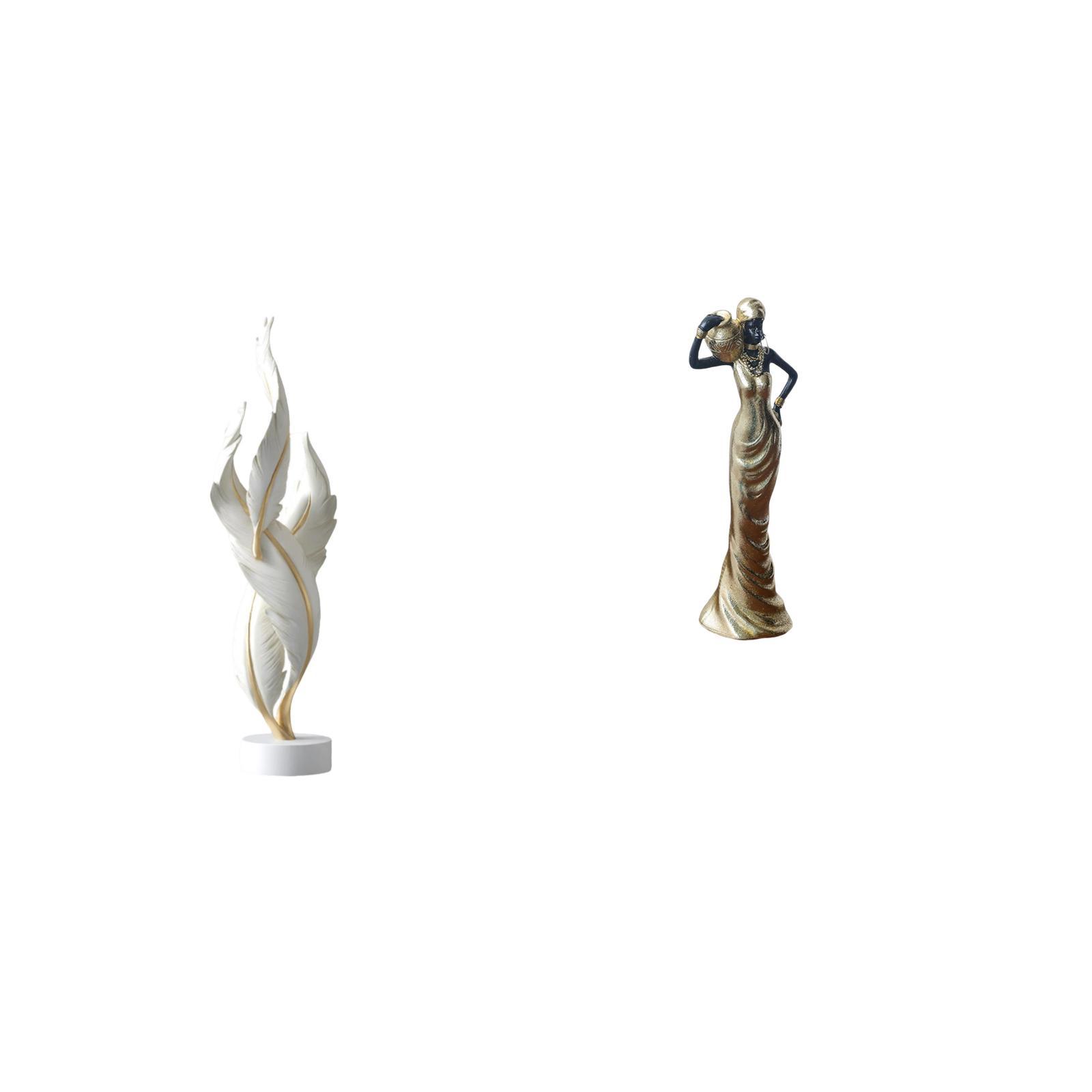 Kuntesetty Feather Sculpture Modern Statue Resin Collection Art Crafts ...