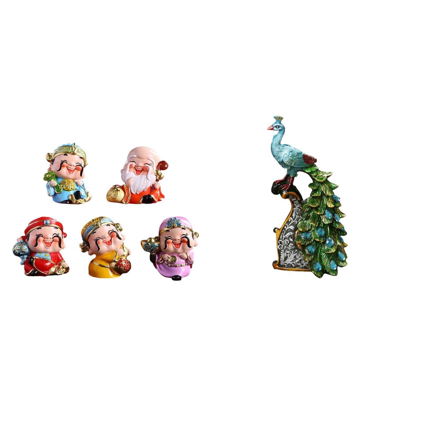 Kuntesetty Fortune Peacock Resin Sculpture God Tabletop Statue Animal ...