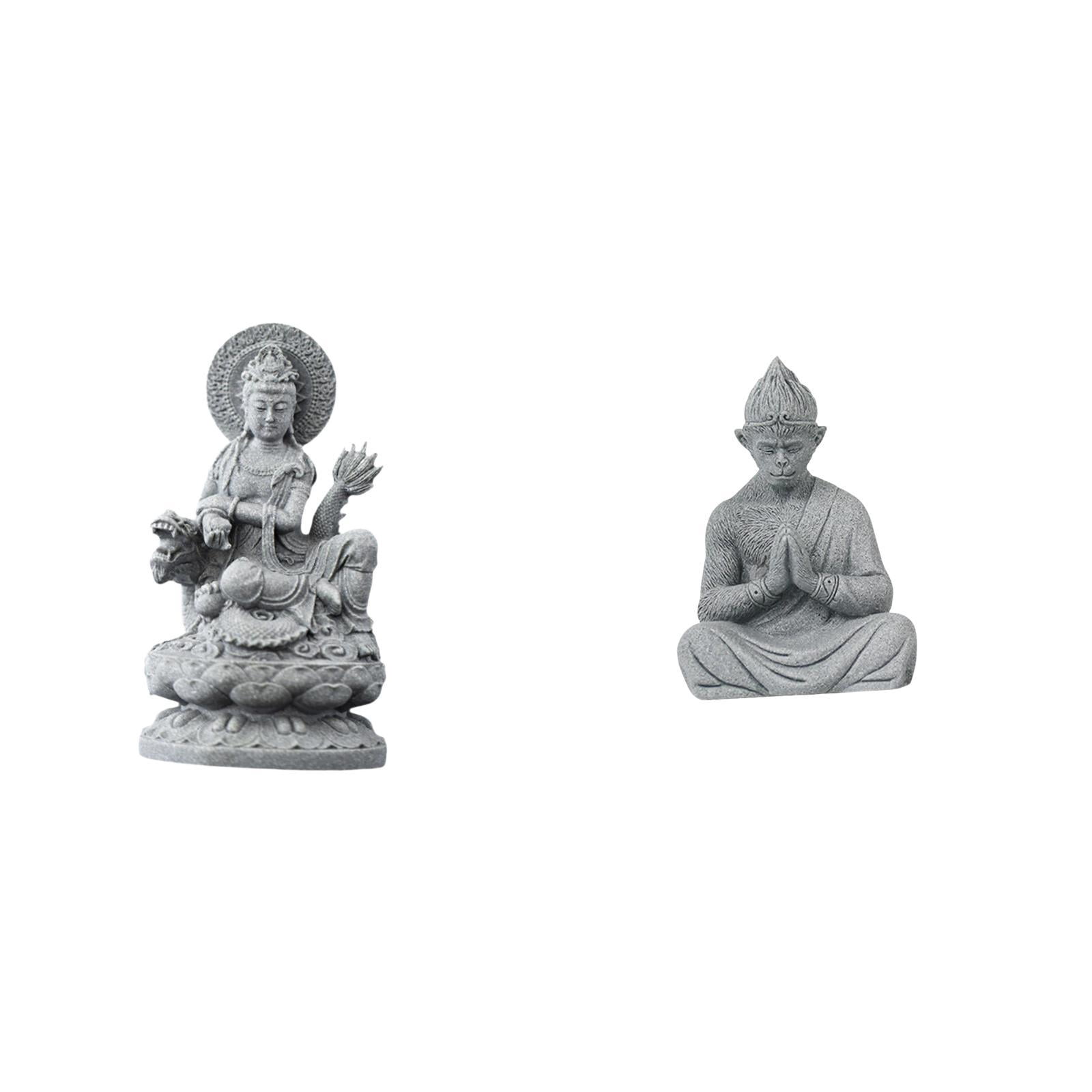 Kuntesetty Guan Yin Monkey Buddha Figurine Feng Shui Crafts Female ...