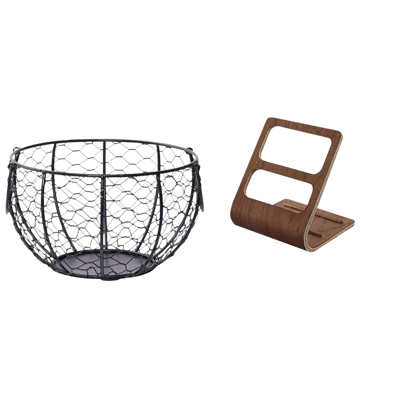 Kuntesetty Iron Wire Woven Storage Basket with Compartments for Kitchen ...