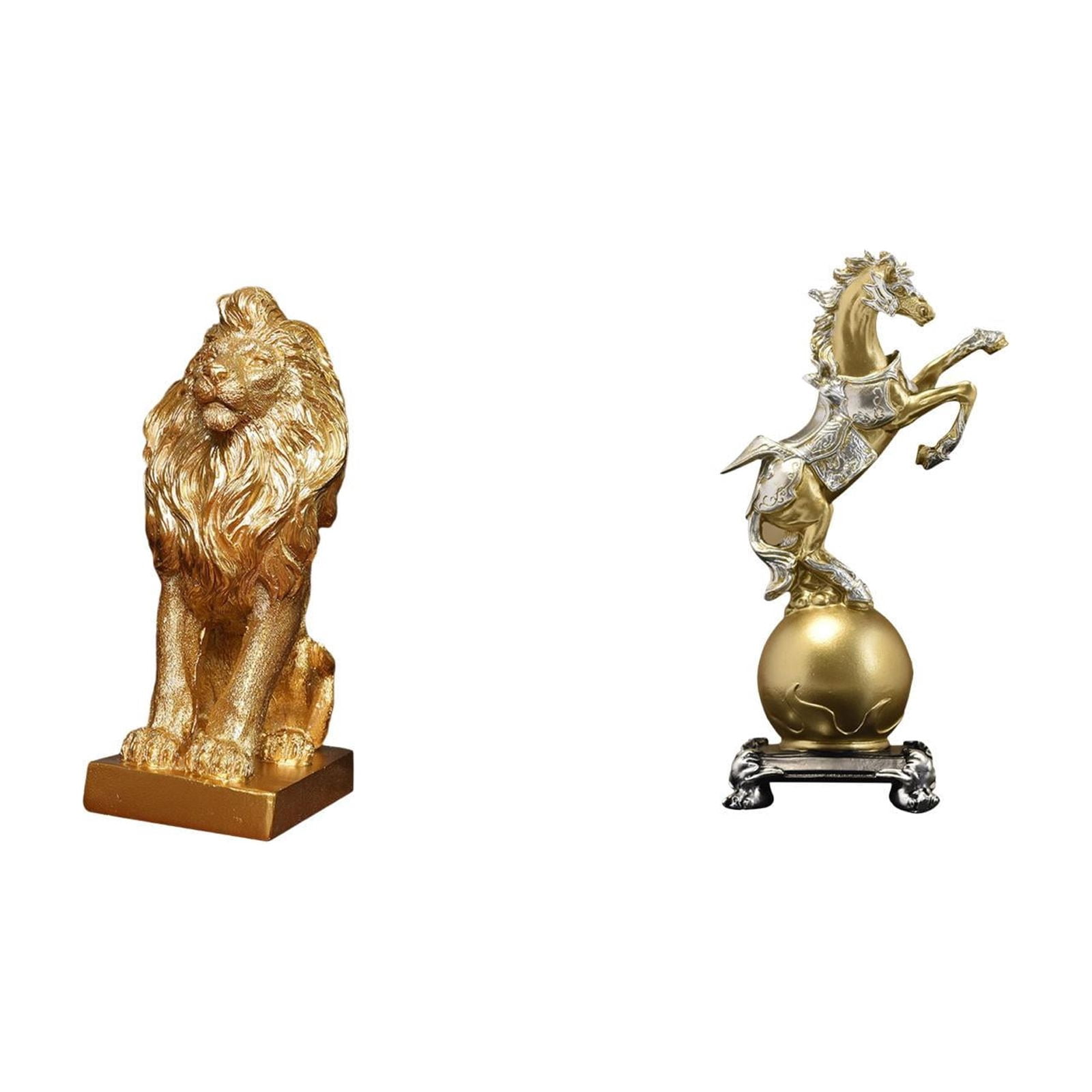 Kuntesetty Lion Horse Sculpture Statue Collectible Tabletop Ornament ...