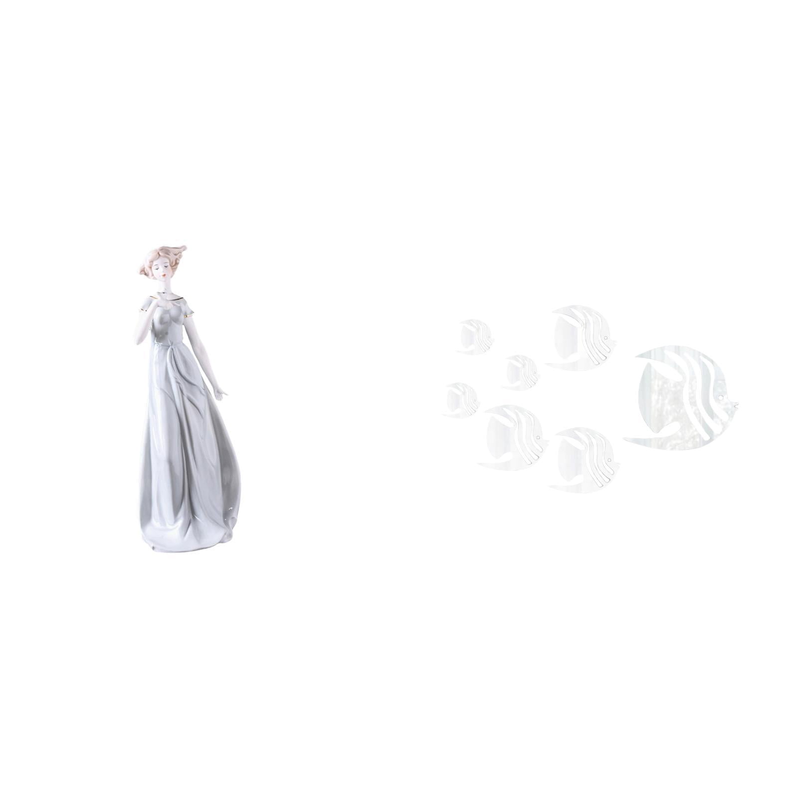 Kuntesetty Porcelain Lady Figurine Modern Nordic Statue for Shelf ...
