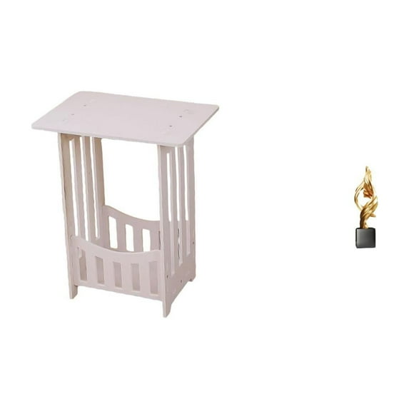 Kuntesetty Practical Bedside Table with Abstract Art Resin Figurine for ...