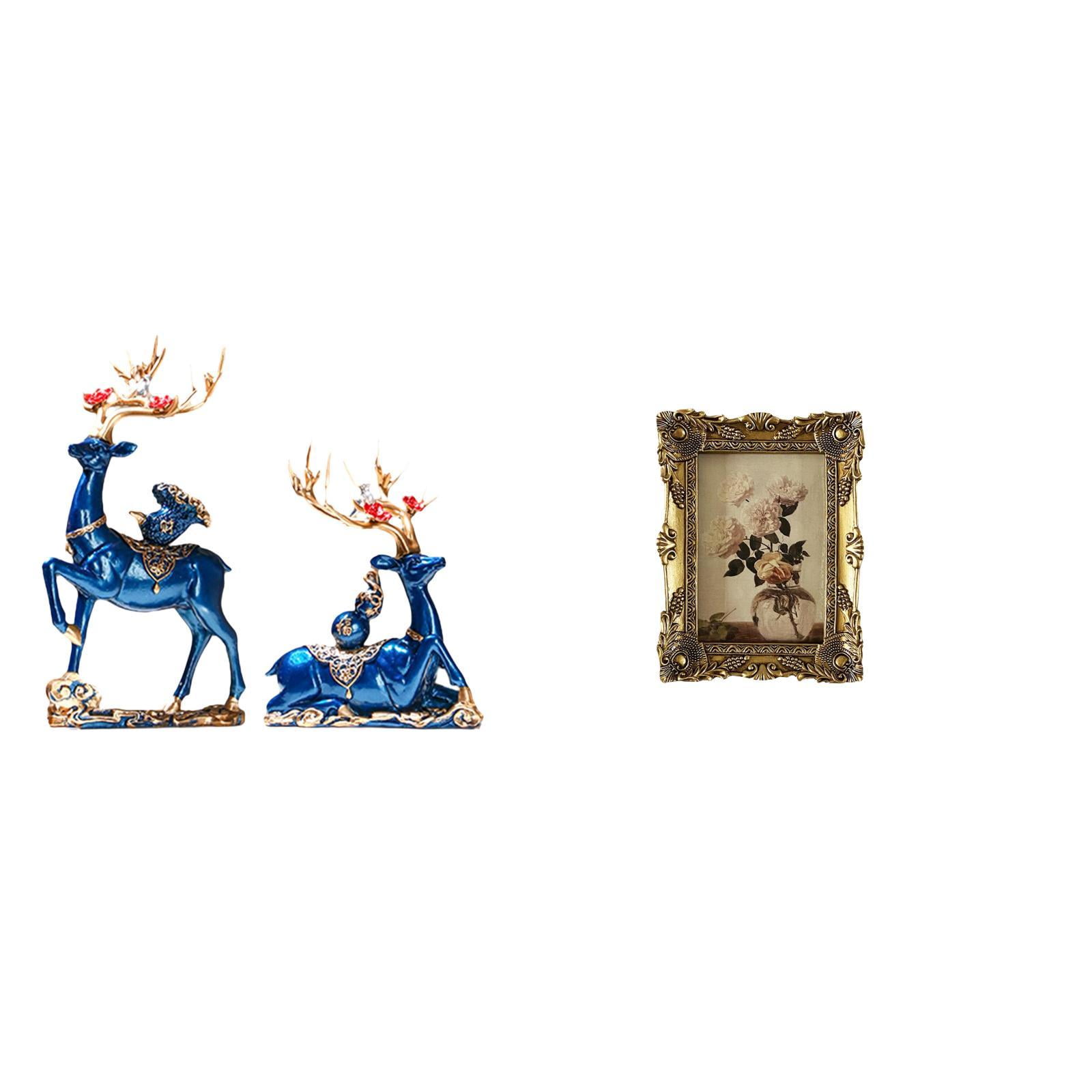Kuntesetty Reindeer Sculpture Elk Resin Statue Art Decoration ...