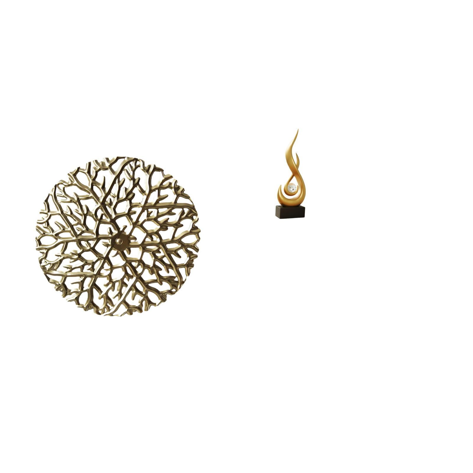 Kuntesetty Rustic Iron Wall Sculpture with Abstract Fire Flame Design ...