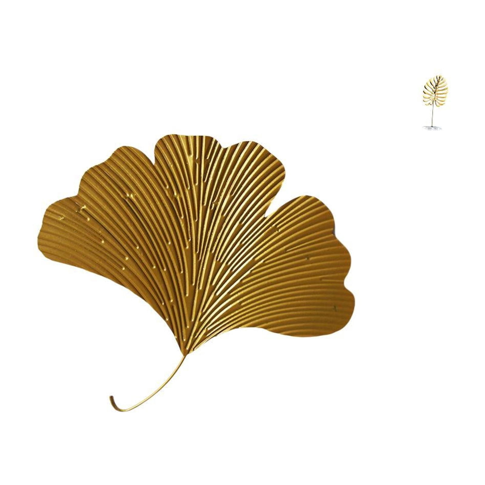 Kuntesetty Wrought Iron Ginkgo Leaves Wall Decor Metal Leaf Statue ...