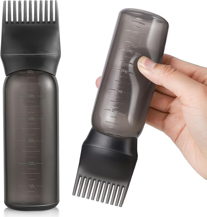 Kunya Root Comb Applicator Bottle 6 Ounce with Graduated Scale Hair ...
