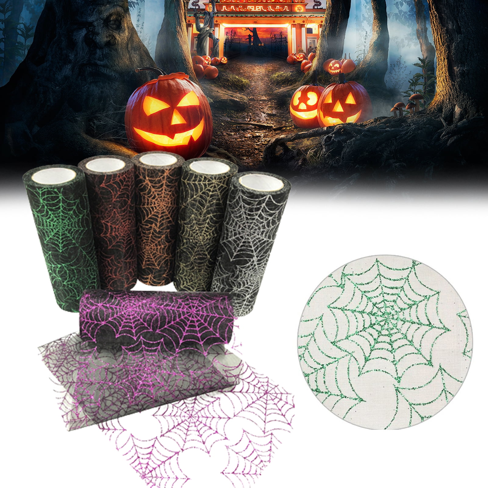 Kuorak 1 Roll Tulle Roll Easy to Use Ornamental Multi-purpose Halloween ...