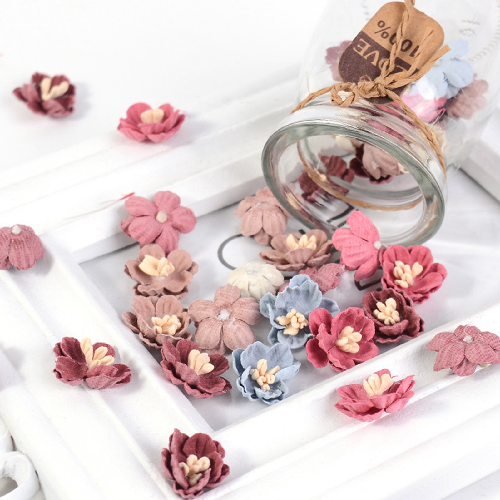 Kuorak 10Pcs Faux Flower Head Beautiful Multi-purpose DIY Clothing ...