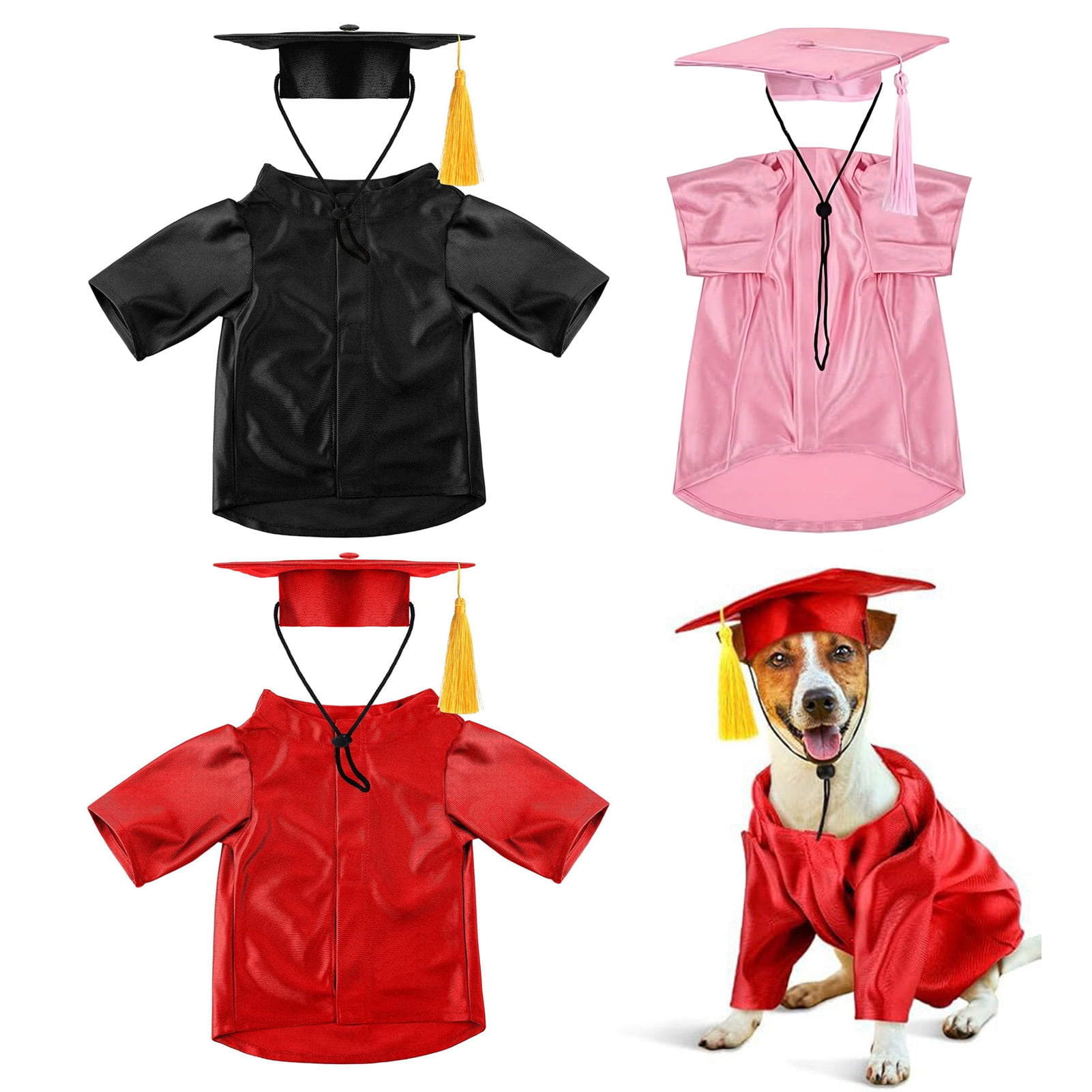 Kuorak 2025 Dog Graduation Costume Set Pet Graduation Cap with Tassel ...