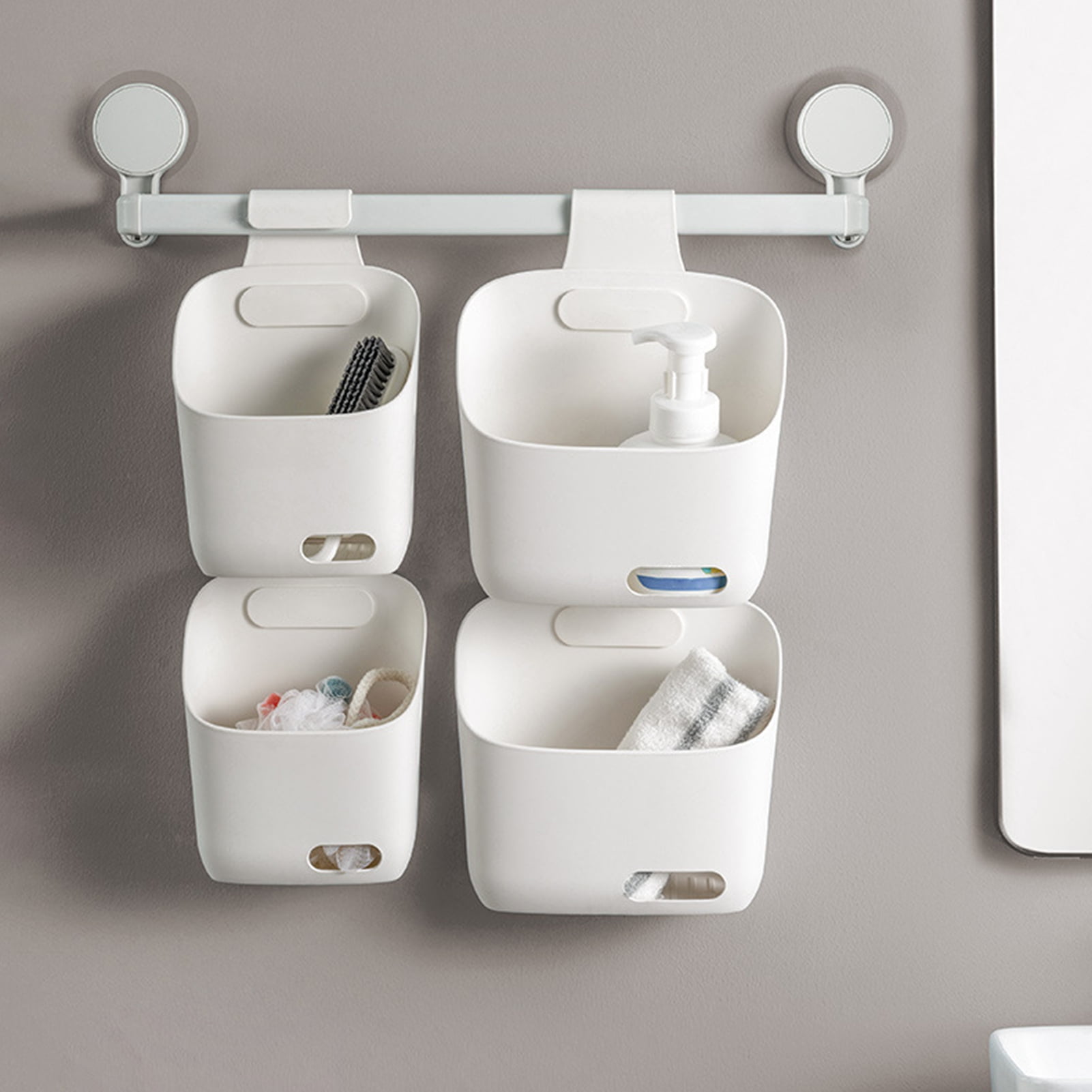 Kuorak Bathroom Storage Basket High Capacity Hanging Space-saving ...