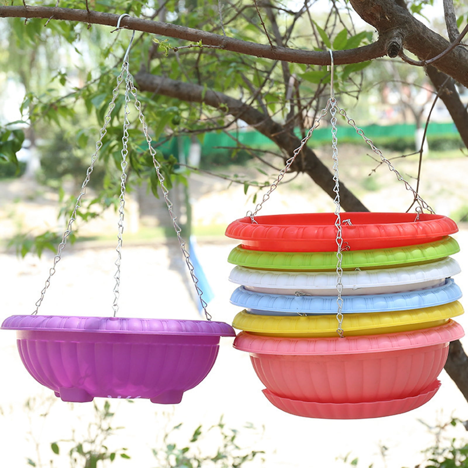 Kuorak Breathable Hanging Flower Pot Triangular Design Plastic Smooth ...