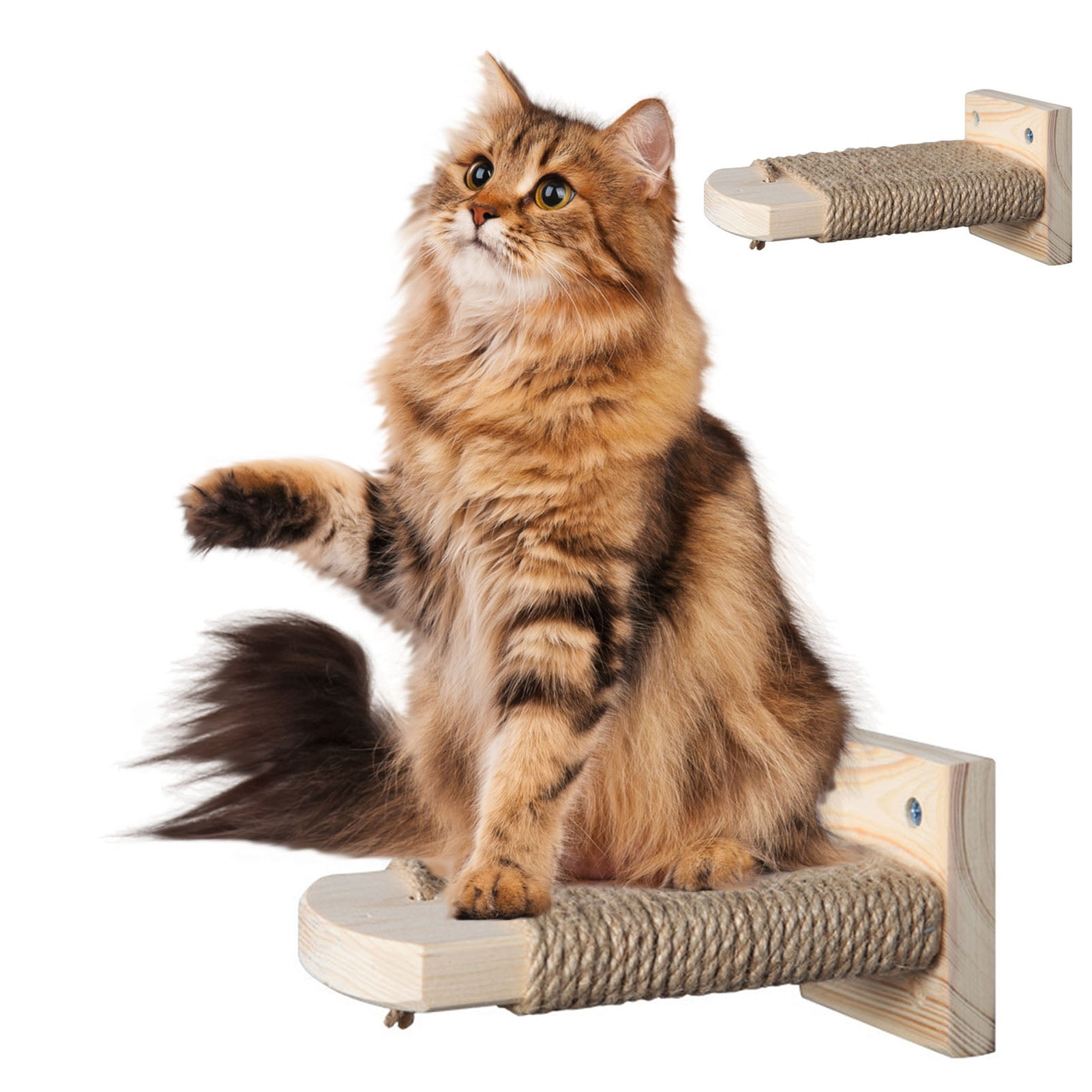 Kuorak Cat Climbing Steps for Crate Cage Sisal Hemp Covered Pet ...