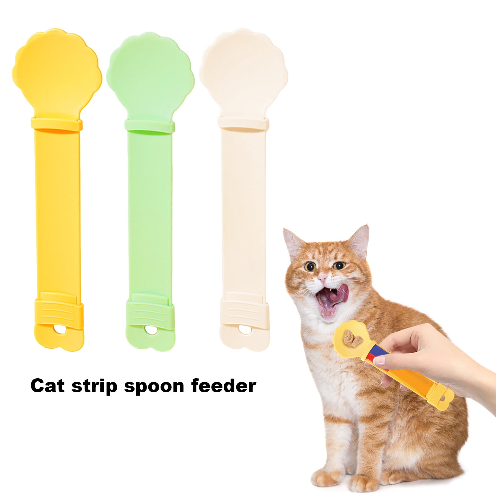 Cat Spoon Wellsay 3PCS Cat Strip Feeder And Pet Food Mixing Spoon, 3 ...