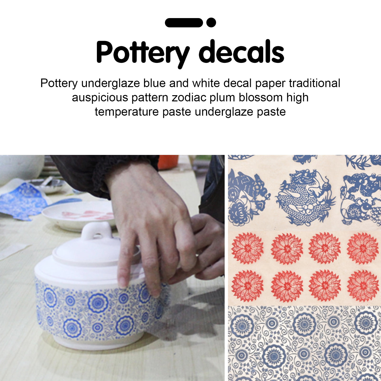 Kuorak Ceramics Decals Paste Firmly Beautifully Nice-looking Convenient ...