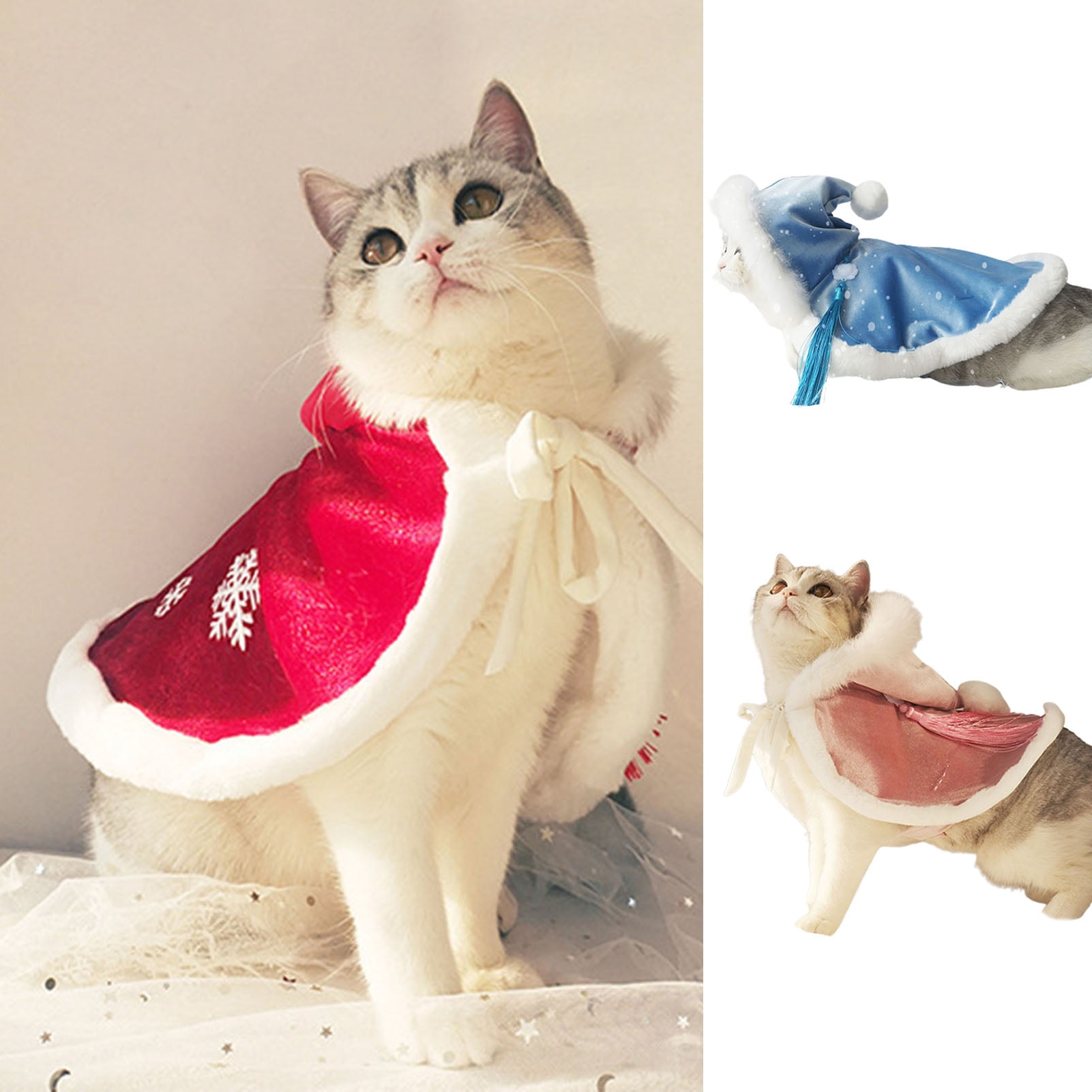 Kuorak Easy to Wear Pet Cloak Thicken Blended Faux Fiber Fabric Pet ...