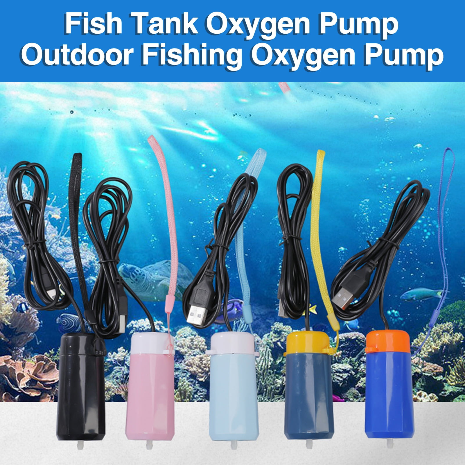 Kuorak Fish Tank Oxygen Pump Durable Portable Aquarium Air Pump ...