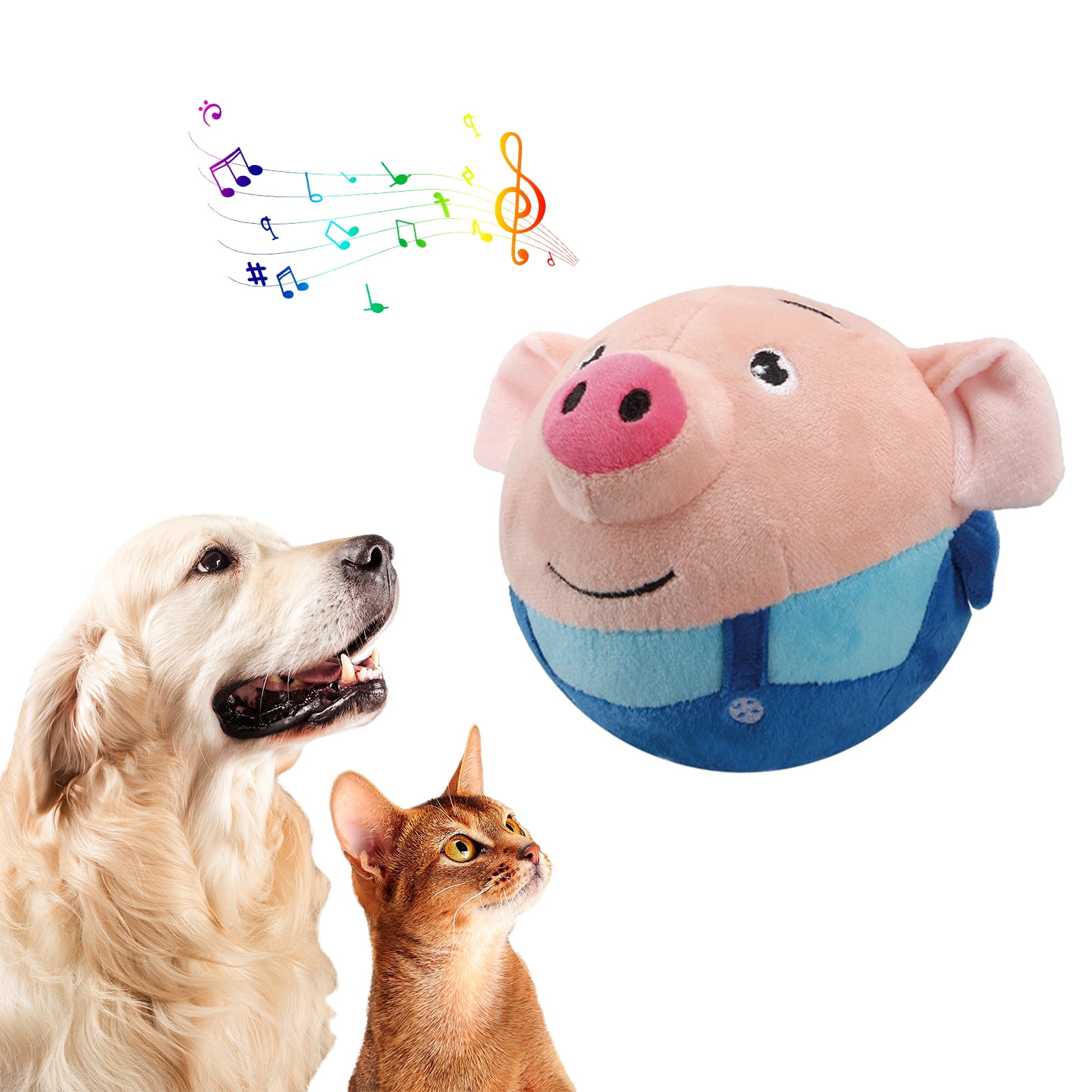 Kuorak Interactive Barking Plush Dog Toy Ball Built-in Music Sound ...