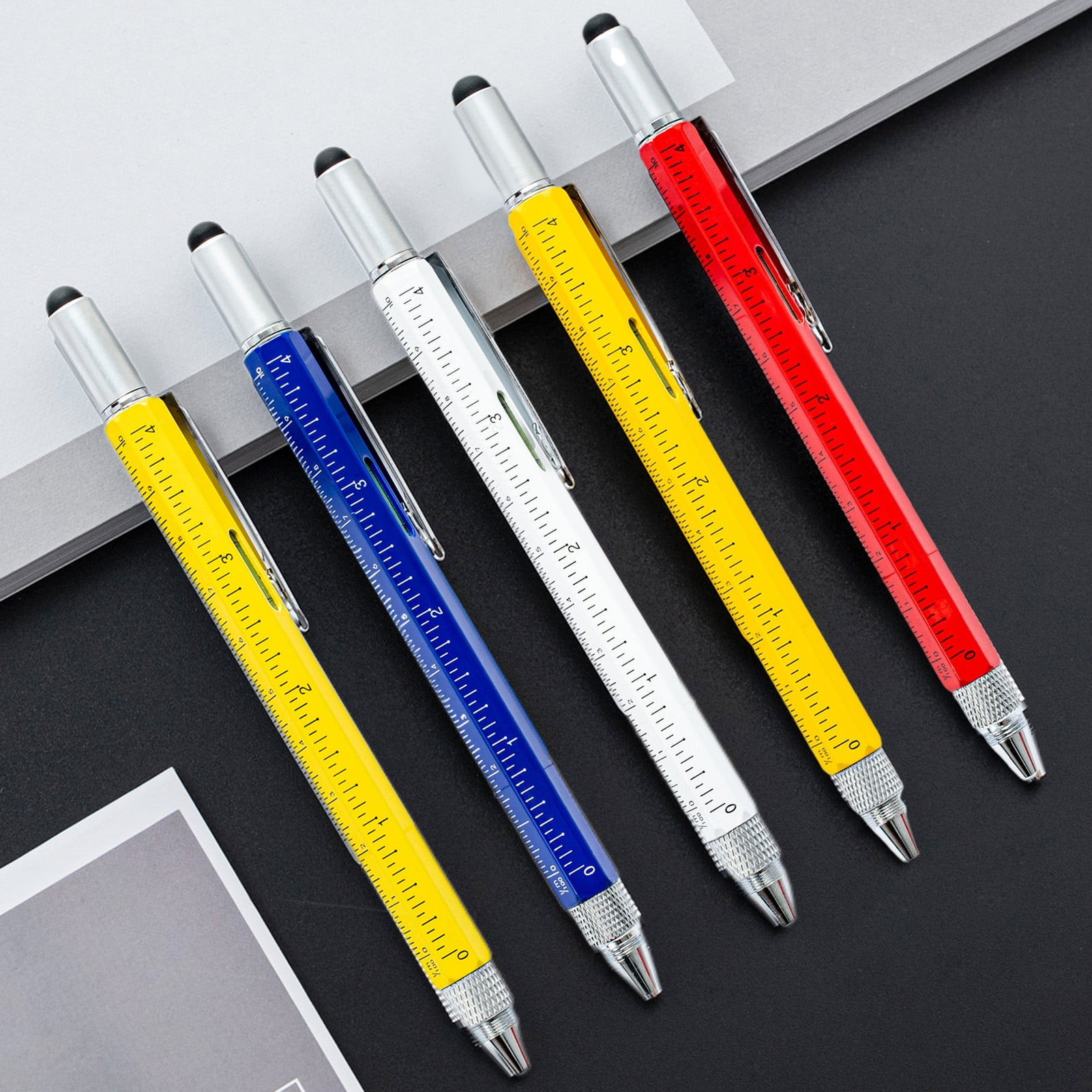 Kuorak Multitool Pen 6 in 1 Portable Metal Wear Resistant Tech Tool Pen ...