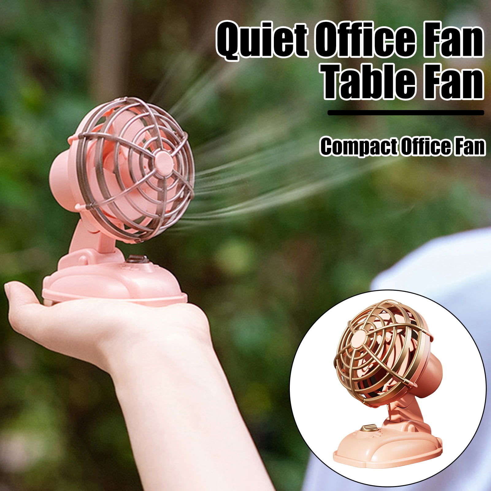 Kuorak Portable Desktop Fan with 2 Speed Settings Multi-Angle ...