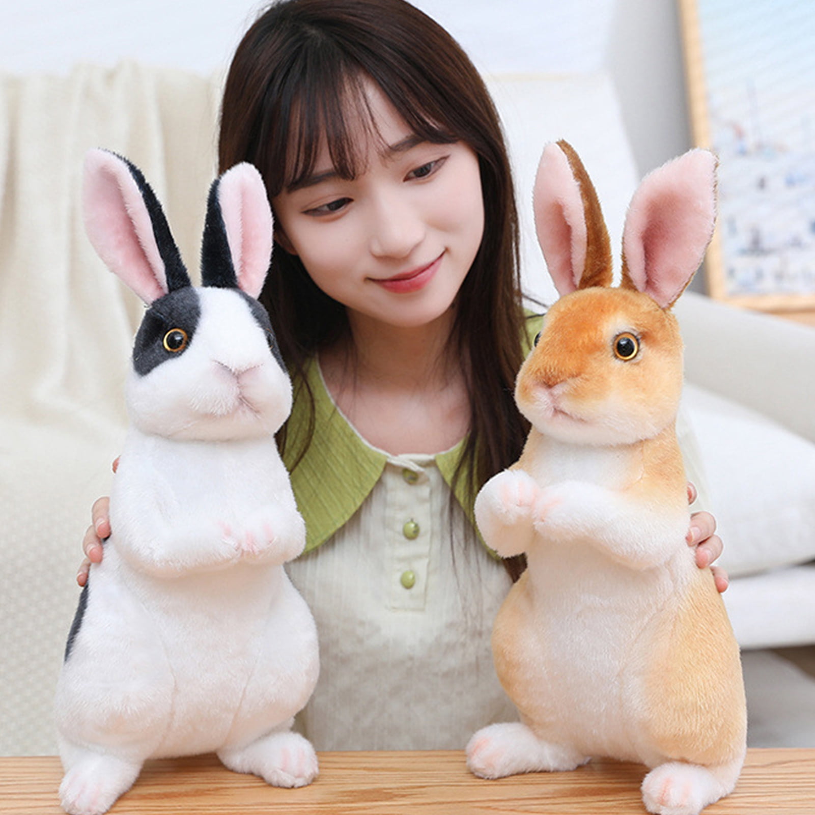 Kuorak Rabbit Plush Toy Lovely Squatting/Sitting Position Bunny Doll ...