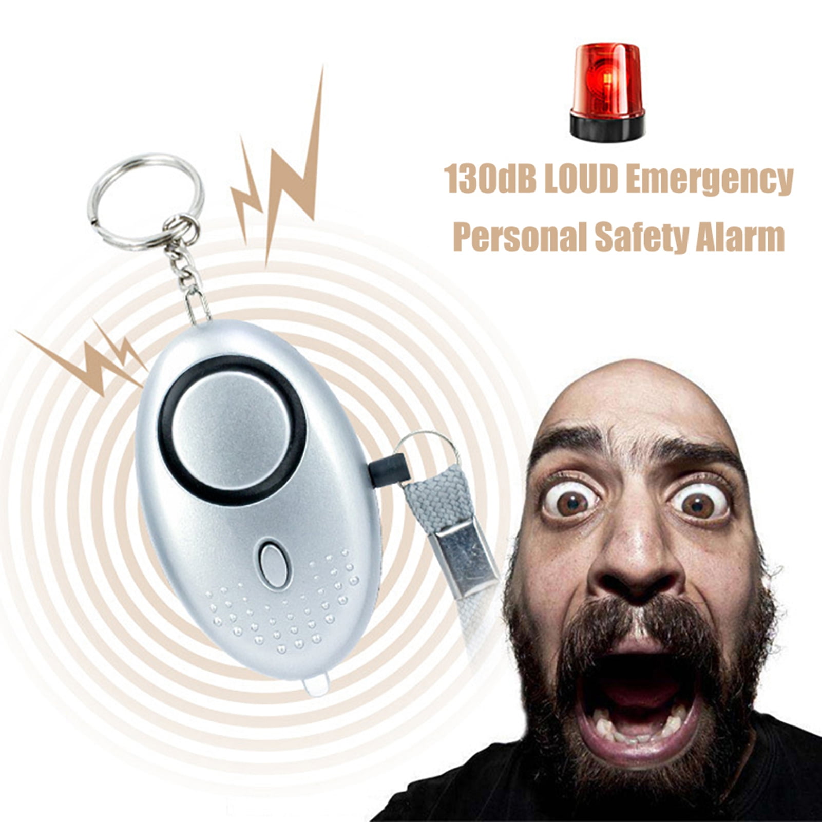 Kuorak Security Alarm Mini Portable Self Defense 130dB Loud Sound SOS ...