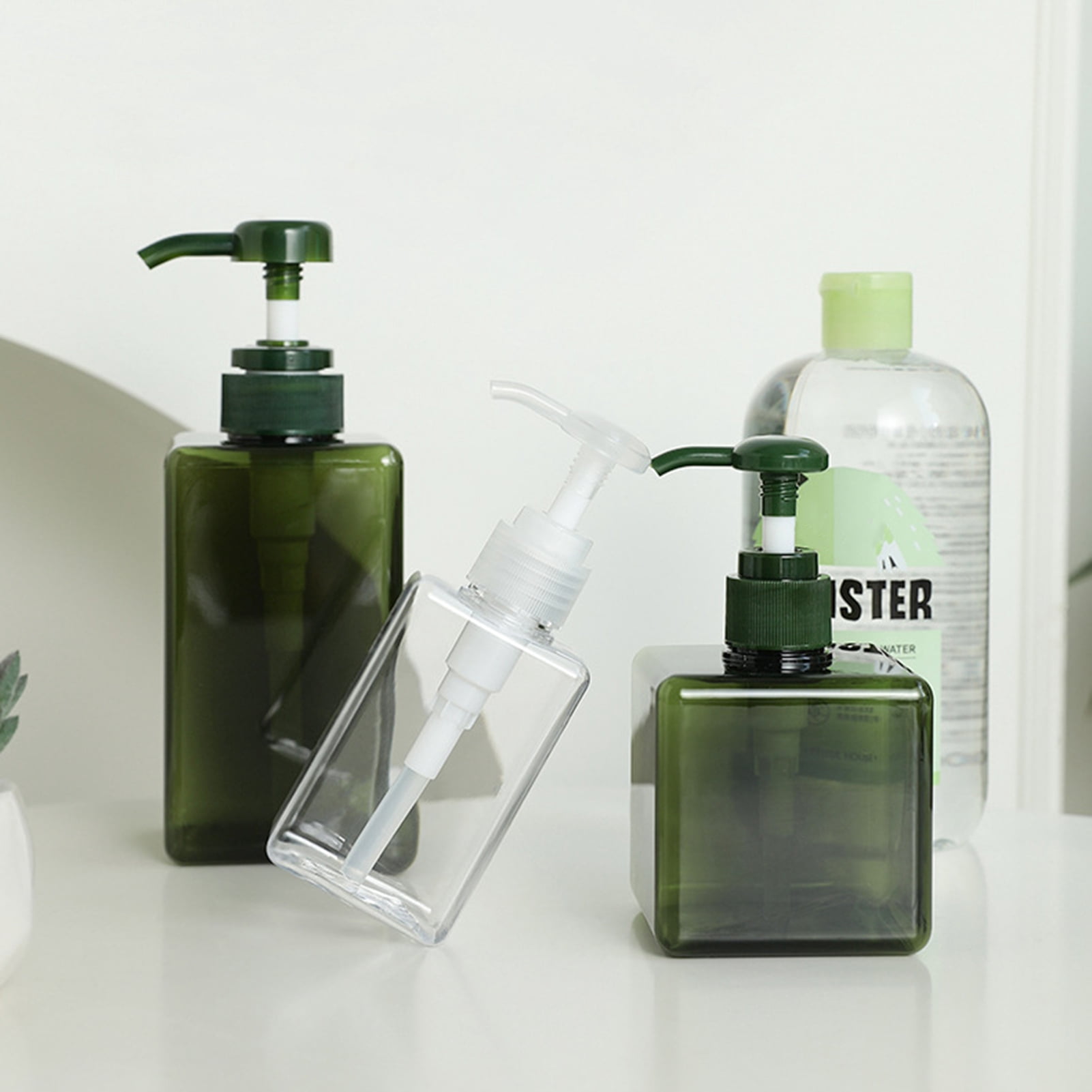 Kuorak Shampoo Dispenser Transparent Reusable Refillable Good Sealing ...