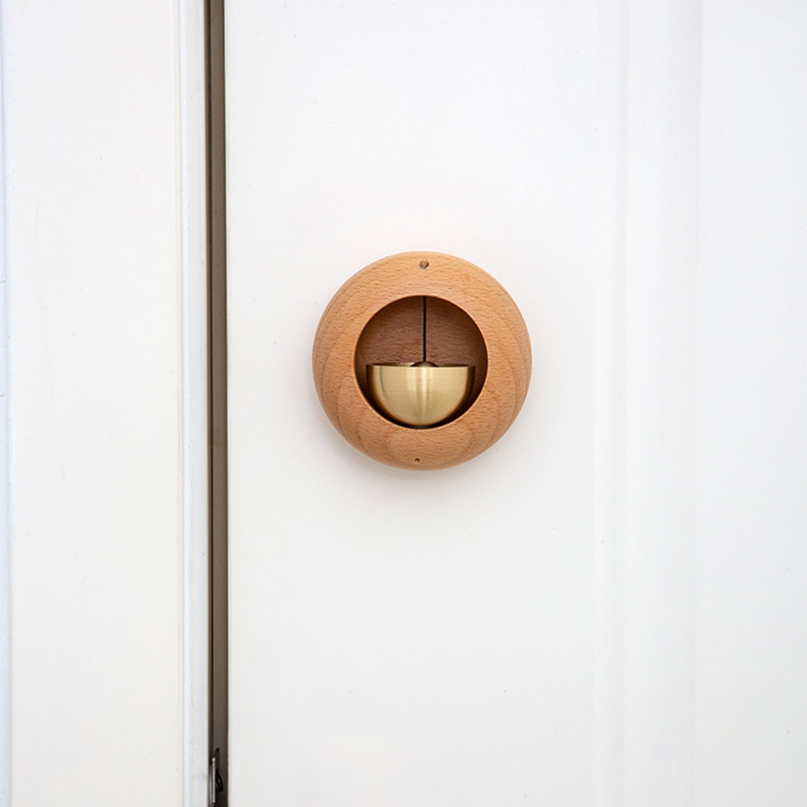 Kuorak Shopkeepers Bell Adhesive Hanging Bass Bell Black Walnut Wood ...