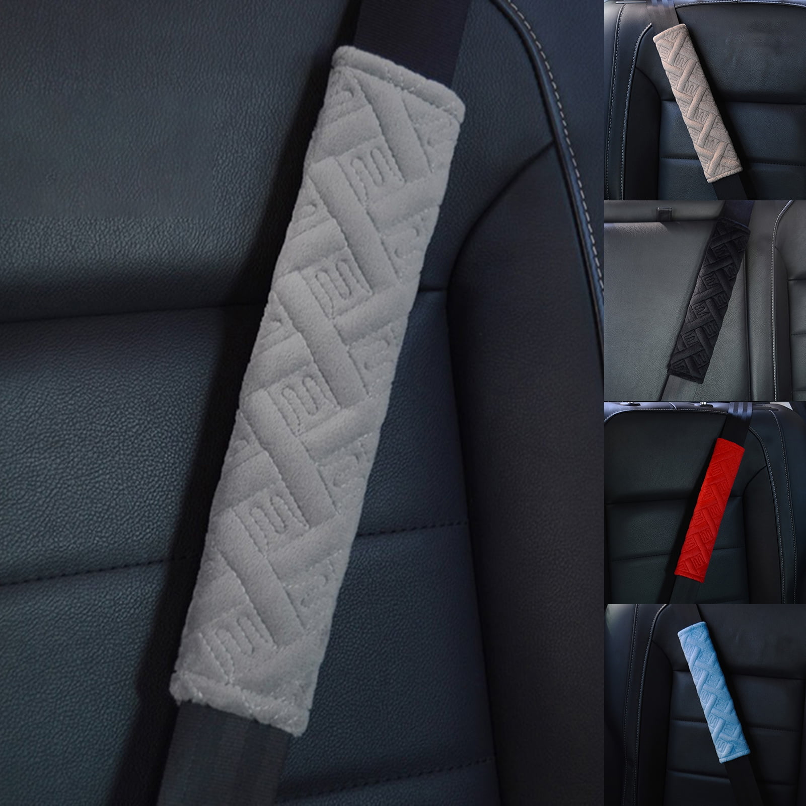 Kuorak Universal Seat Belt Cover Plush Auto Warm Safety Belt Shoulder ...