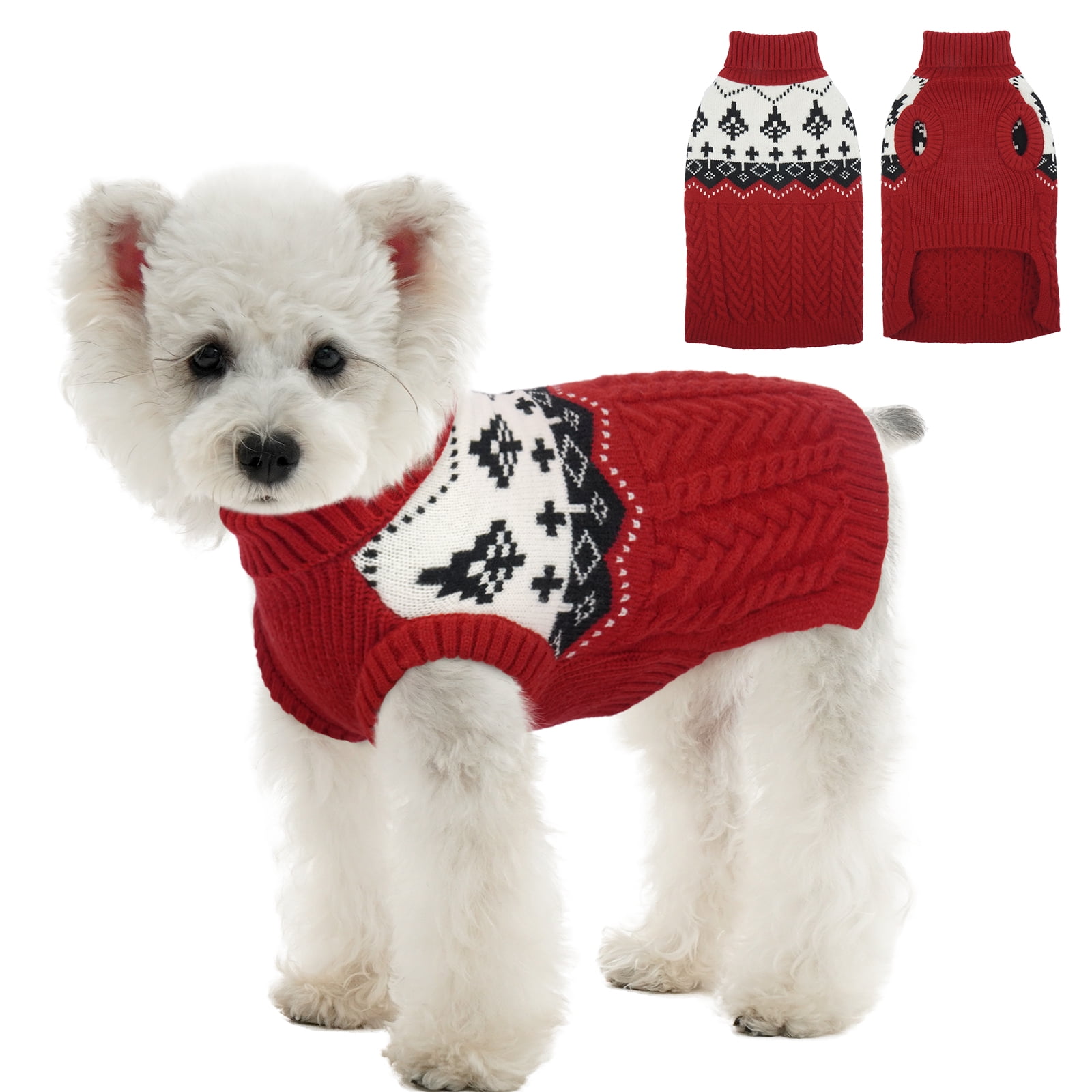 Kuoser Winter Dog Sweater, Sleeveless Doggy Clothes, Warm and Cozy ...