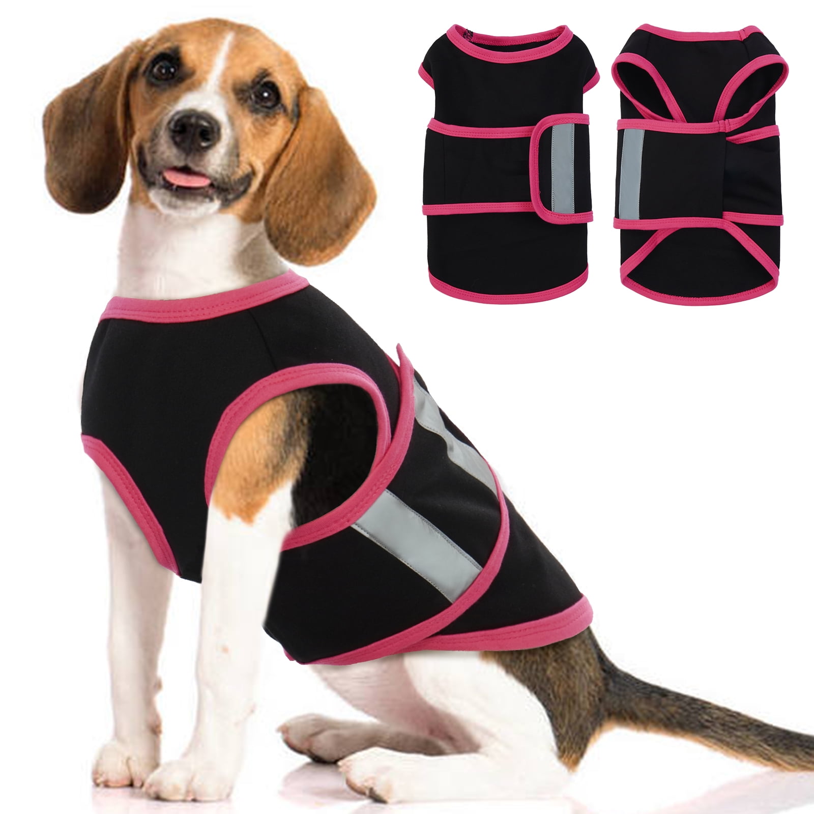Kuoser Dog Anxiety Vest, Soft and Reflective Calming Shirt for Dogs ...