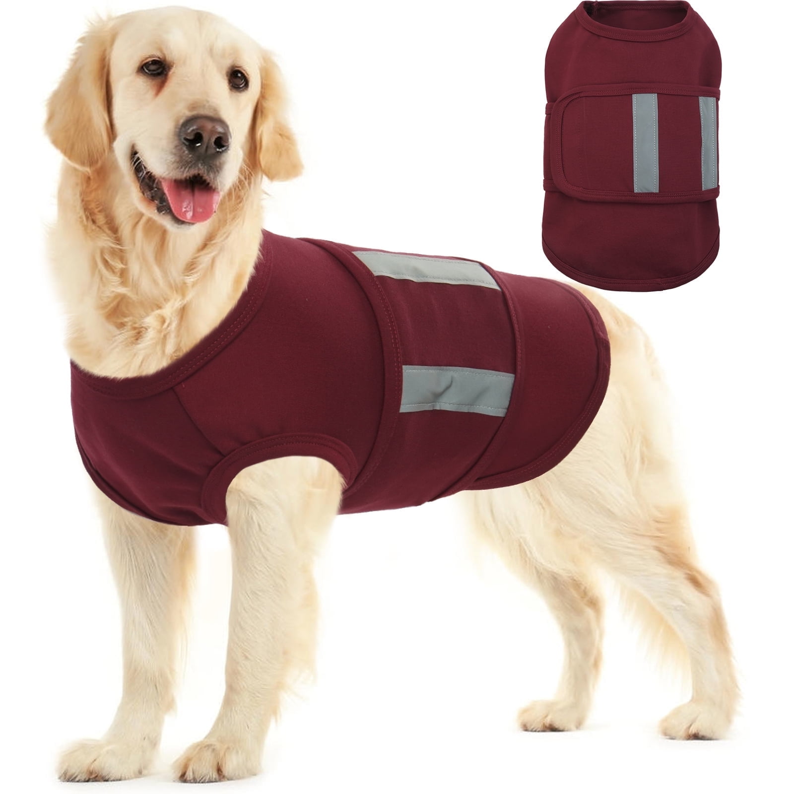 Kuoser Dog Anxiety Vest, Soft and Reflective Calming Shirt for Dogs ...