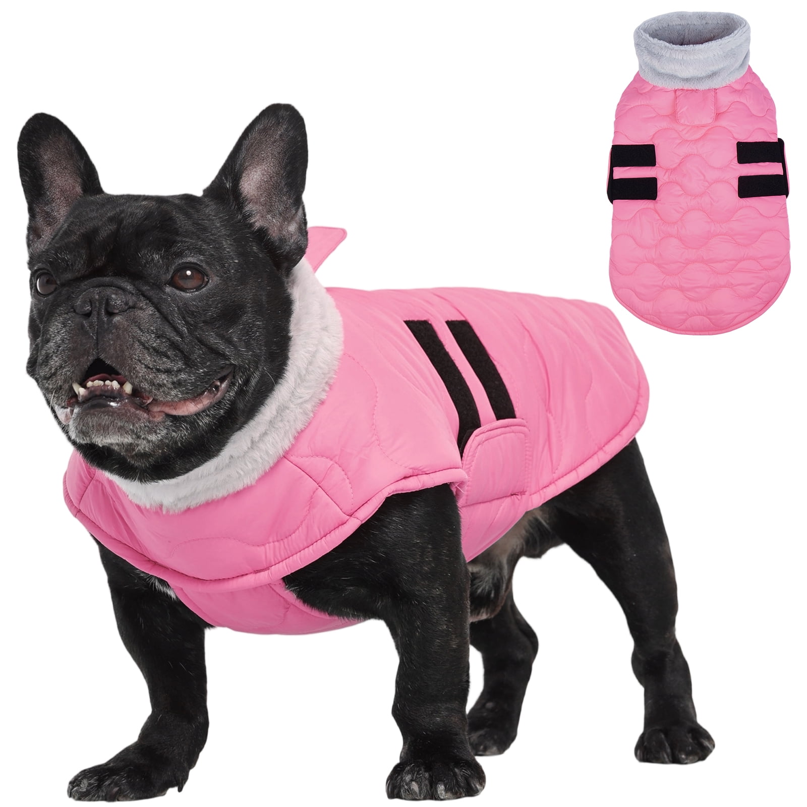 Kuoser Dog Coat Warm Pet Jacket with Eco-friendly Fur Collar, Windproof ...