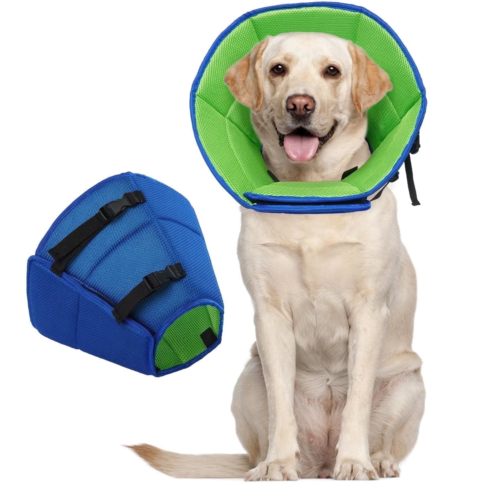 Kuoser Protective Doggy Cone Collar, Soft & Adjustable for Post-Surgery ...