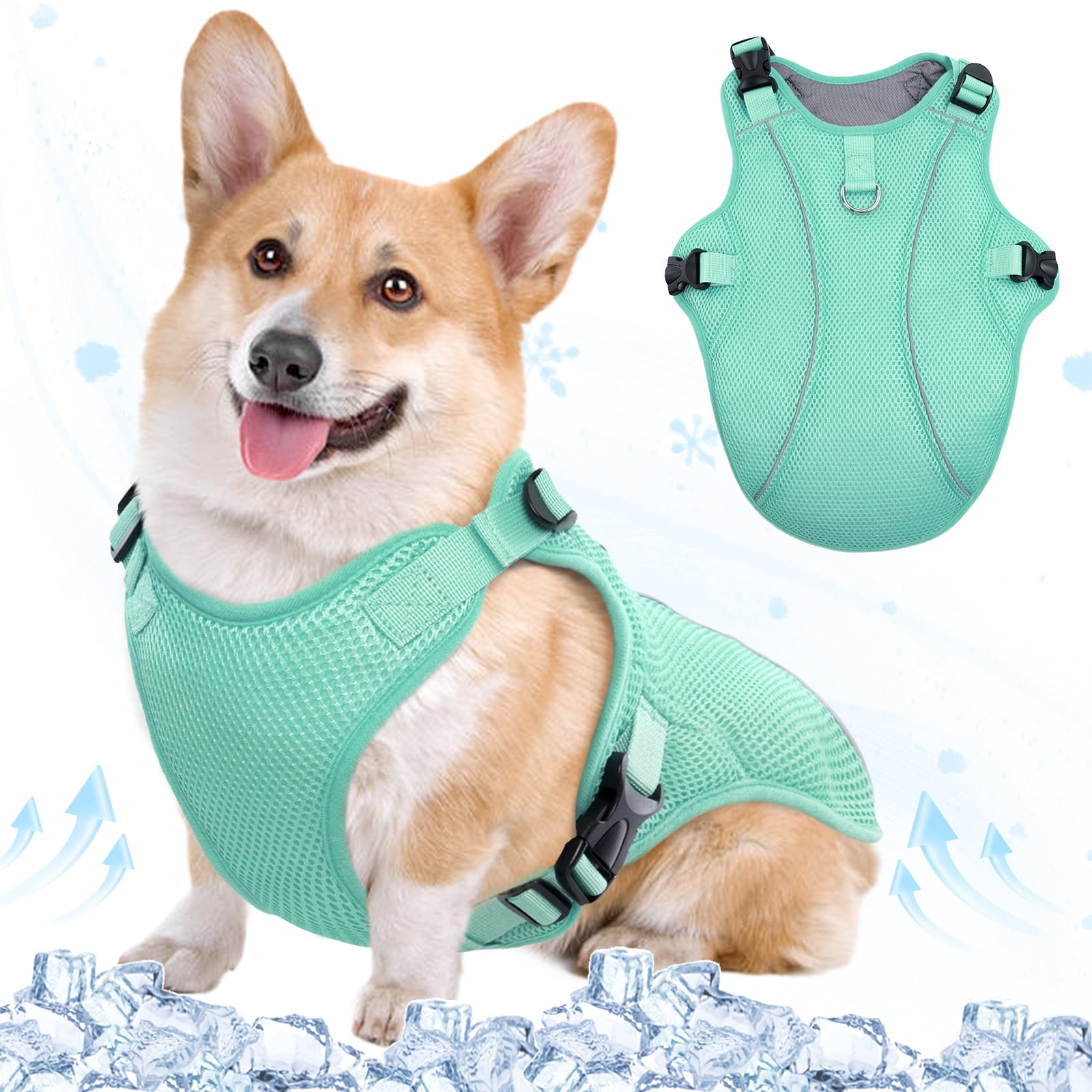 Kuoser Dog Cooling Vest, Breathable Mesh Ice Vest for Dogs, Cooling ...