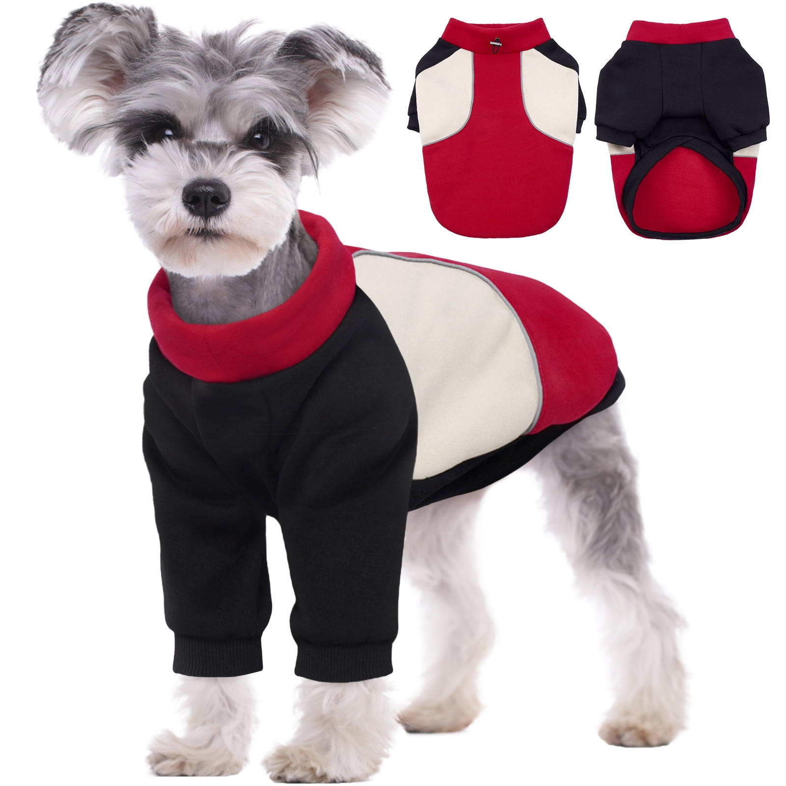 Kuoser Dog Pullover Sweatshirt, Cold Weather Dog Sweater, Red, S ...