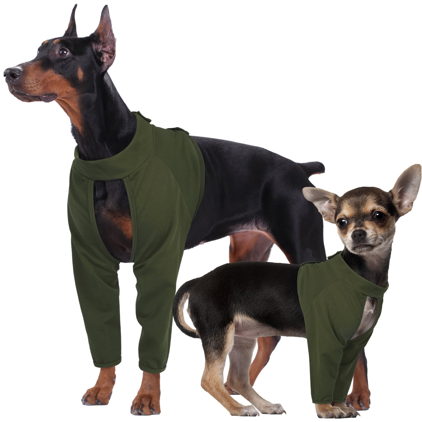 Kuoser Dog Recovery Suit, Surgery Suit for Front Legs, Dog Anti-Lick ...