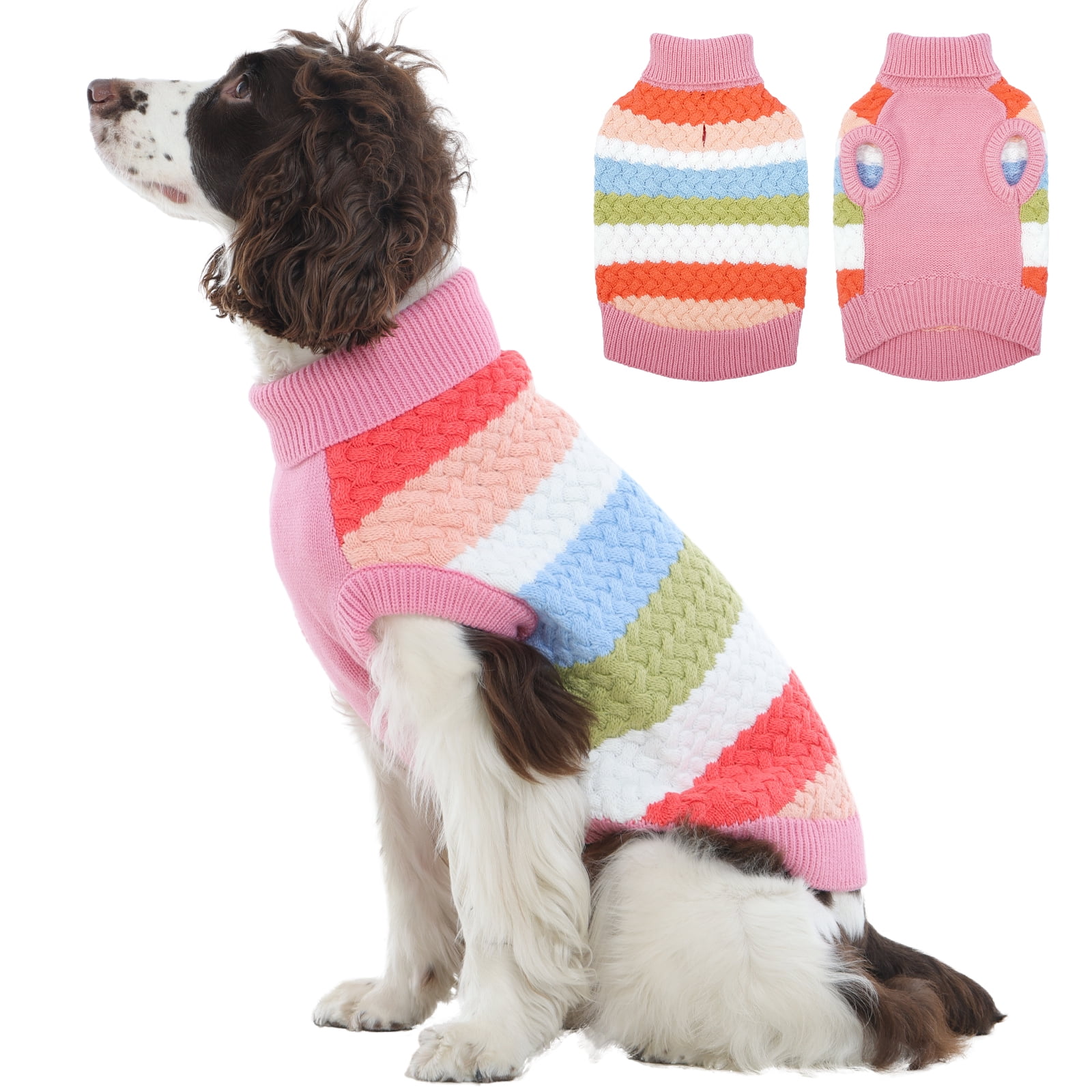 Kuoser Dog Sweater Warm Pet Knitwear Soft Winter Clothes for Dogs and ...