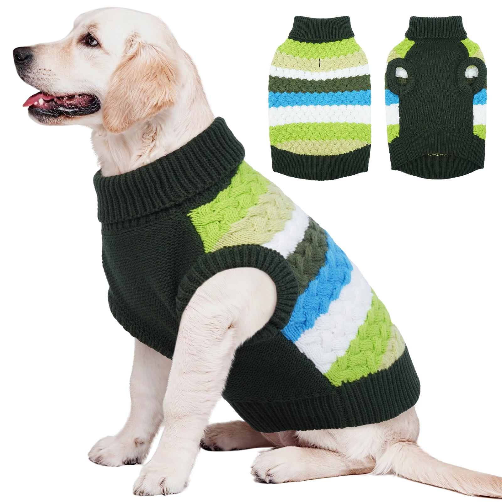 Kuoser Dog Sweater Warm Pet Knitwear Soft Winter Clothes for Dogs and ...